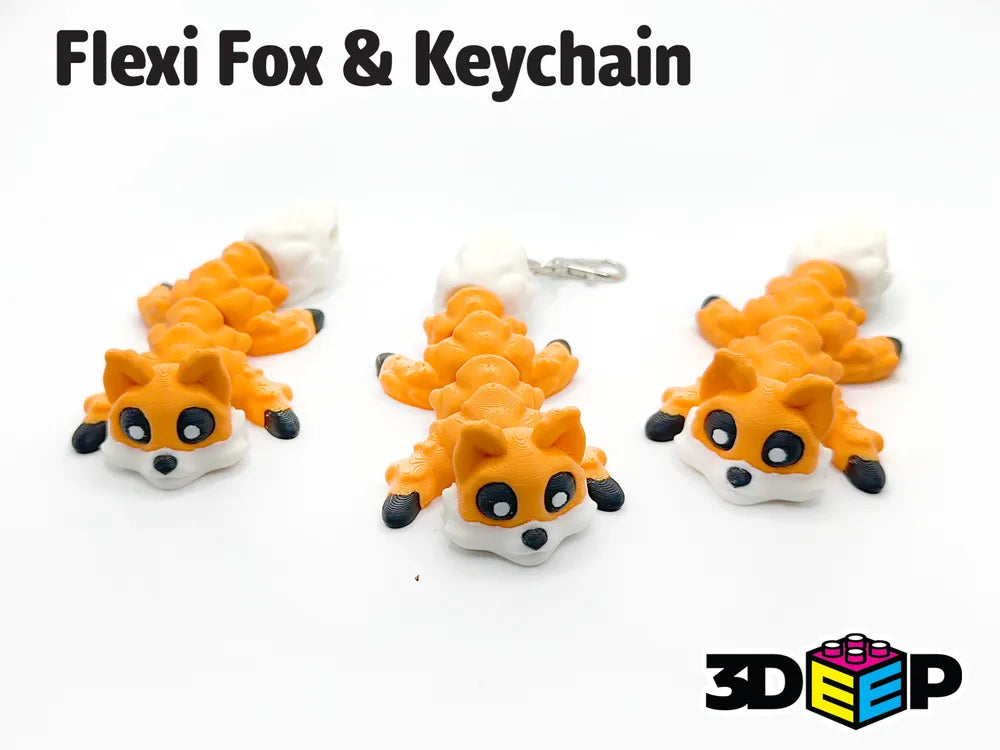 Flexi Fox Keychain – Sanderling Printworks